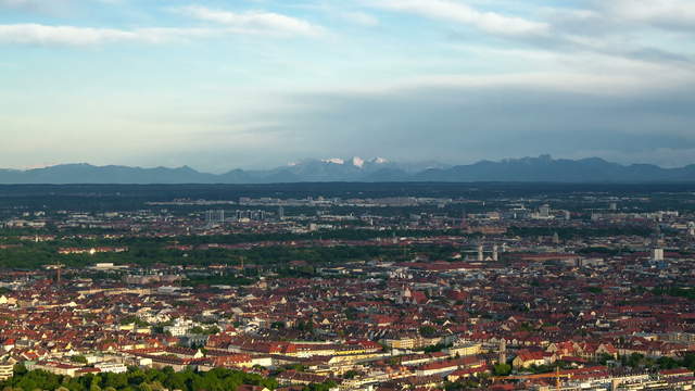 Timelapse Stock Footage Video - View over Munich | 1812 | Munich City